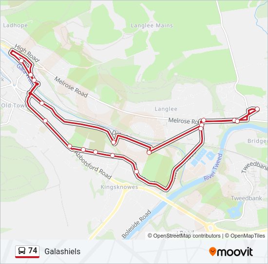 74 Route: Schedules, Stops & Maps - Galashiels (Updated)