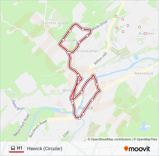 h1 Route: Schedules, Stops & Maps - Hawick (Updated)