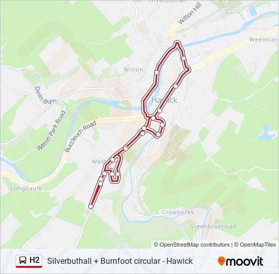 h2 Route: Schedules, Stops & Maps - Hawick (Updated)
