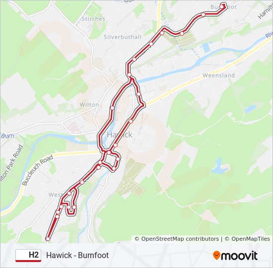 h2 Route: Schedules, Stops & Maps - Hawick (Updated)