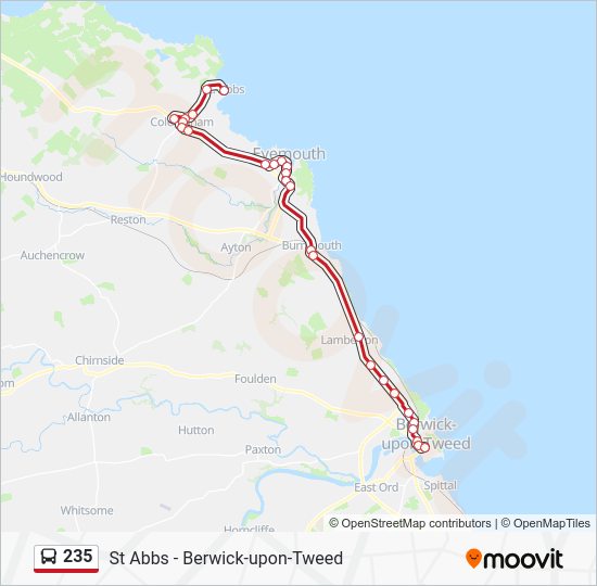 235 Route: Schedules, Stops & Maps - St Abbs (Updated)