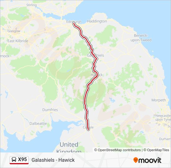 X95 Route: Schedules, Stops & Maps - Edinburgh (Updated)