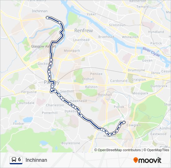 6 Route: Schedules, Stops & Maps - Inchinnan (Updated)
