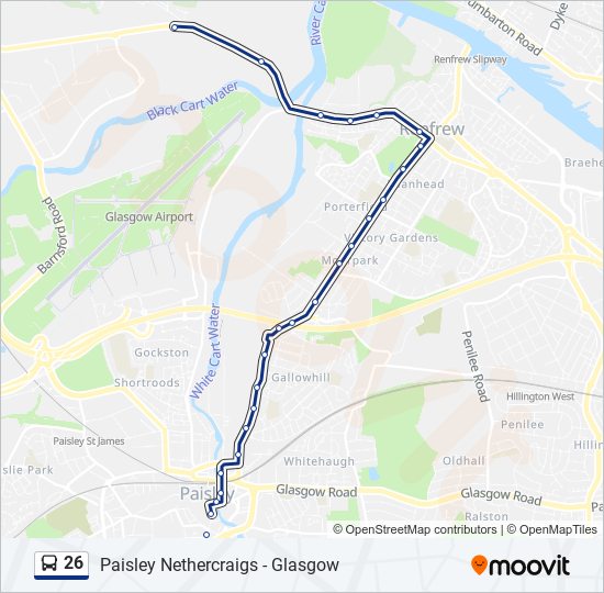 26 Route: Schedules, Stops & Maps - Inchinnan (Updated)