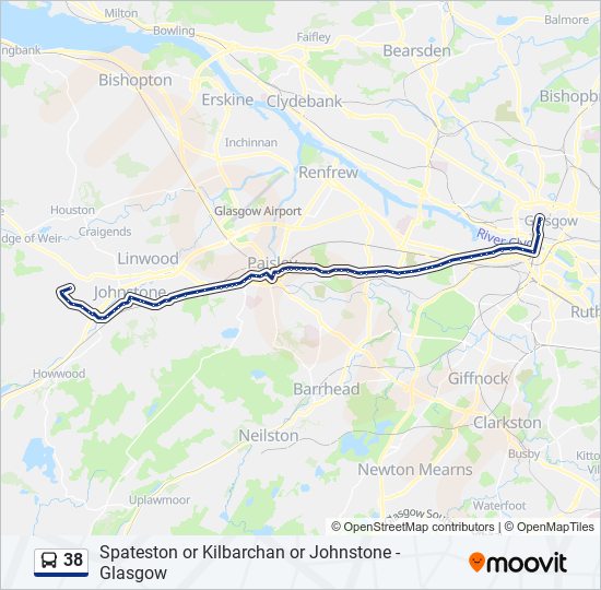 38 Route: Schedules, Stops & Maps - Kilbarchan (Updated)