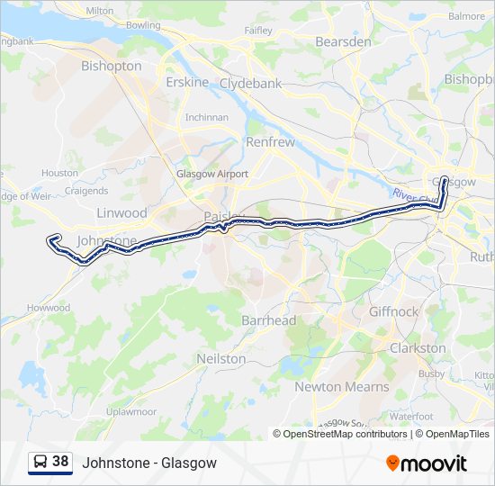 38 Route: Schedules, Stops & Maps - Kilbarchan (Updated)