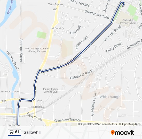 61 Route: Schedules, Stops & Maps - Gallowhill (Updated)
