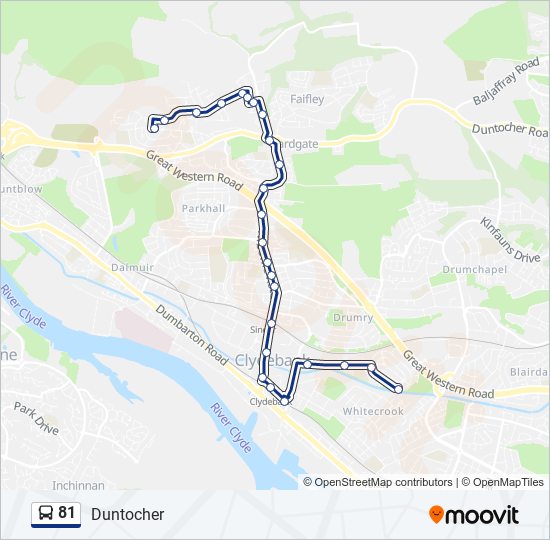 81 Route: Schedules, Stops & Maps - Duntocher (Updated)