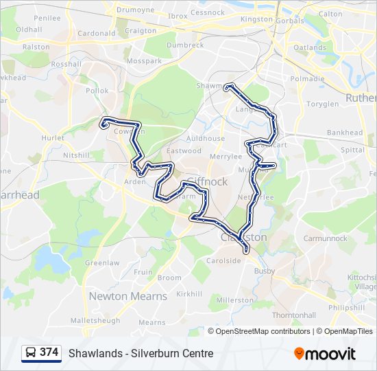374 Route: Schedules, Stops & Maps - Pollok (Updated)