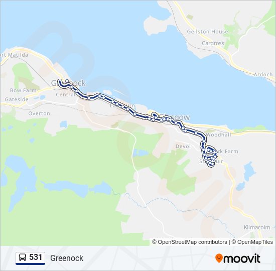 531 Route: Schedules, Stops & Maps - Greenock (Updated)