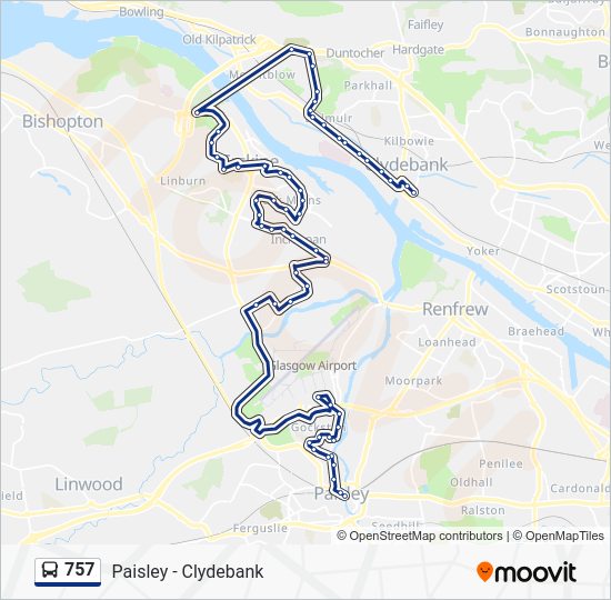 757 Route: Schedules, Stops & Maps - Clydebank (Updated)