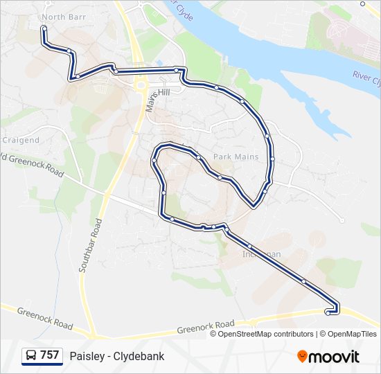757 Route: Schedules, Stops & Maps - Inchinnan (Updated)