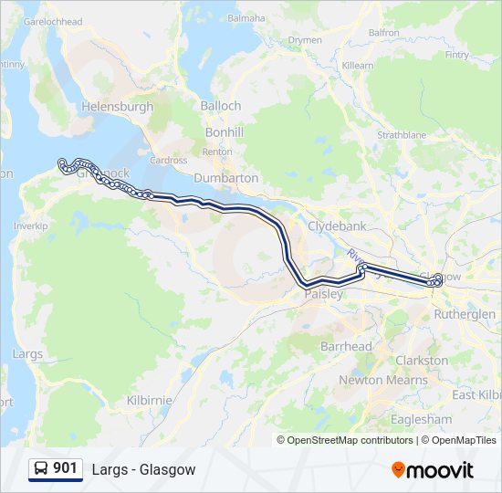 901 Route: Schedules, Stops & Maps - Gourock (Updated)