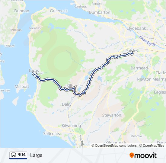 904 Route: Schedules, Stops & Maps - Largs (Updated)