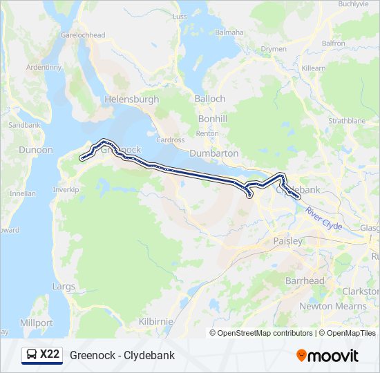 x22 Route: Schedules, Stops & Maps - Clydebank (Updated)