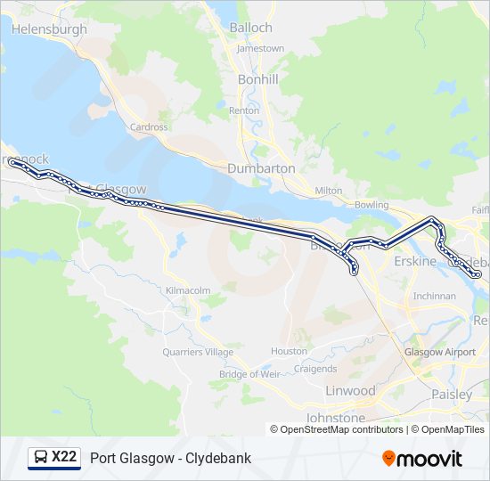 x22 Route: Schedules, Stops & Maps - Greenock (Updated)