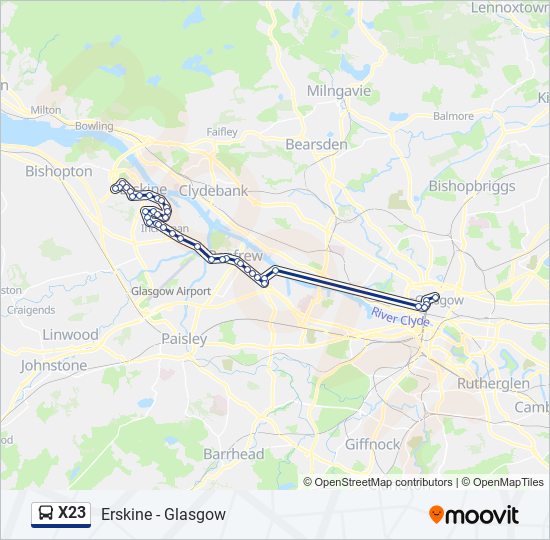 x23 Route: Schedules, Stops & Maps - Glasgow (Updated)