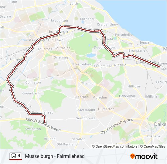 4 Route: Schedules, Stops & Maps - Musselburgh (Updated)