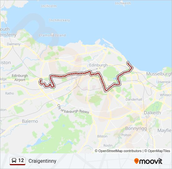 12 Route: Schedules, Stops & Maps - Craigentinny (Updated)