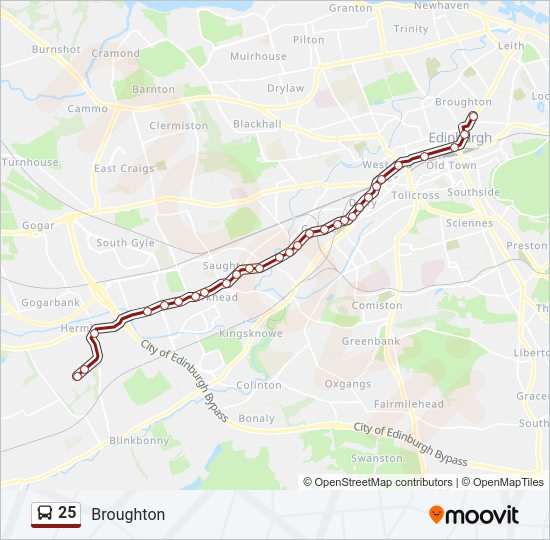 25 Route: Schedules, Stops & Maps - Broughton (Updated)