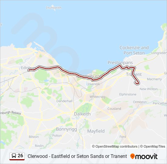 26 Route: Schedules, Stops & Maps - Edinburgh (Updated)