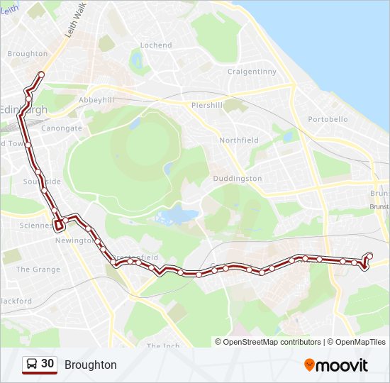 30 Route: Schedules, Stops & Maps - Broughton (Updated)