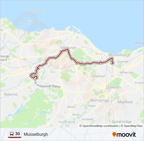 30 Route: Schedules, Stops & Maps - Musselburgh (Updated)