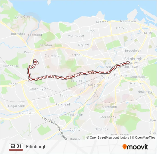 31 Route: Schedules, Stops & Maps - Edinburgh (Updated)