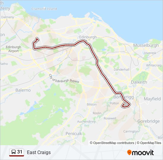 31 Route: Schedules, Stops & Maps - East Craigs (Updated)