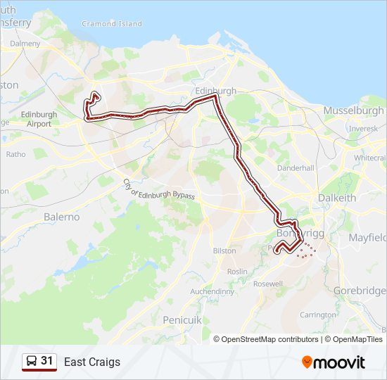 31 Route: Schedules, Stops & Maps - East Craigs (Updated)