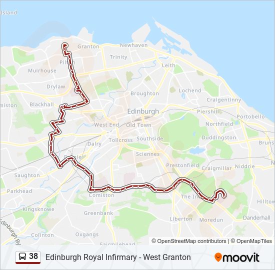 38 Route: Schedules, Stops & Maps - Granton (Updated)