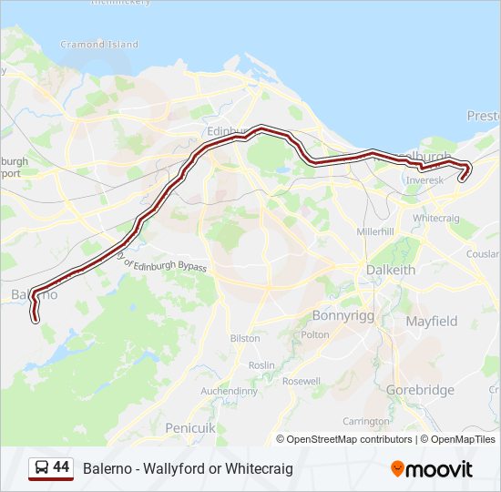44 Route: Schedules, Stops & Maps - Wallyford (Updated)