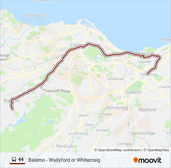 44 Route: Schedules, Stops & Maps - Whitecraig (Updated)