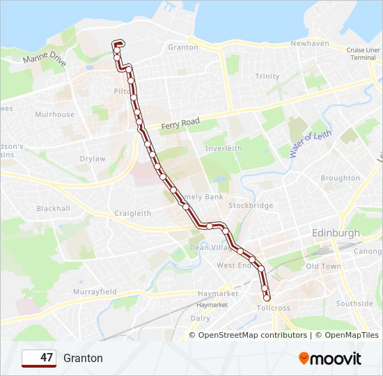 47 Route: Schedules, Stops & Maps - Granton (Updated)