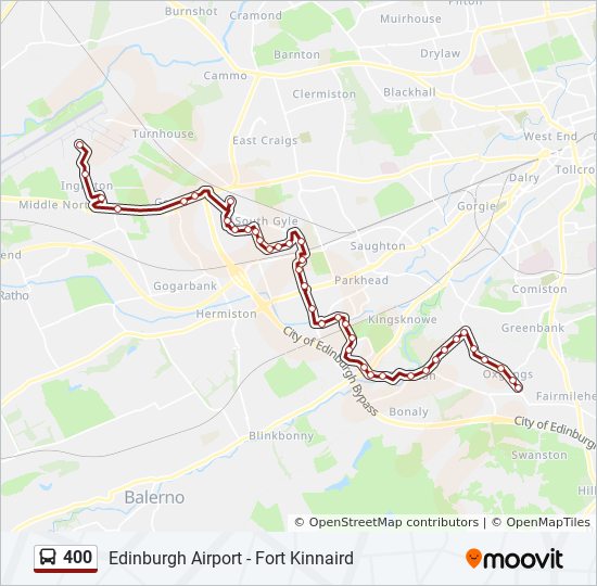400 Route: Schedules, Stops & Maps - Oxgangs (Updated)