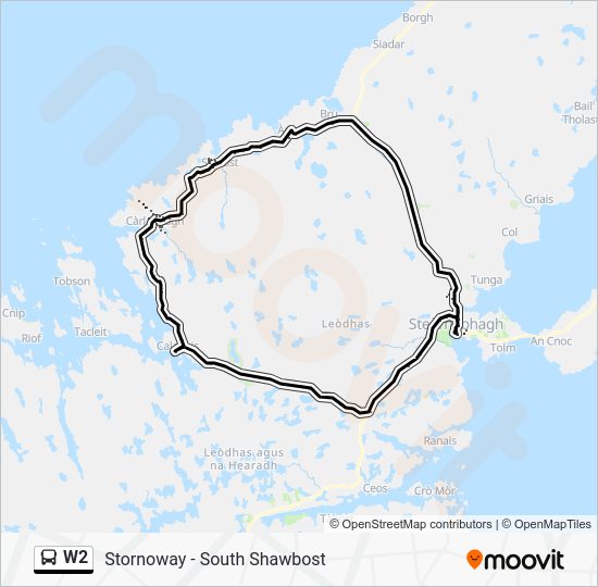 W2 Route: Schedules, Stops & Maps - Stornoway (Updated)