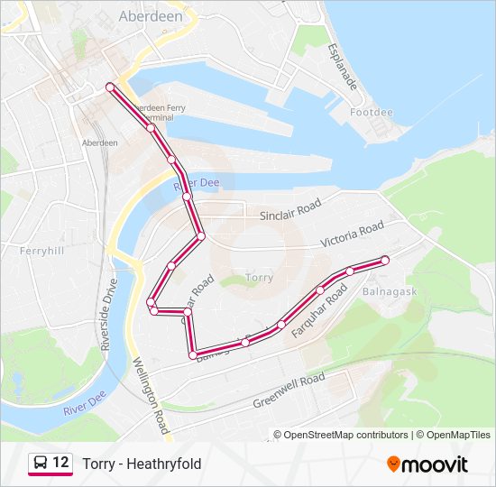 12 Route: Schedules, Stops & Maps - Aberdeen (Updated)