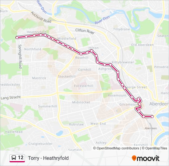 12 Route: Schedules, Stops & Maps - Aberdeen (Updated)