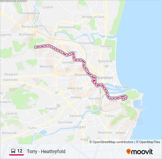 12 Route: Schedules, Stops & Maps - Torry (Updated)