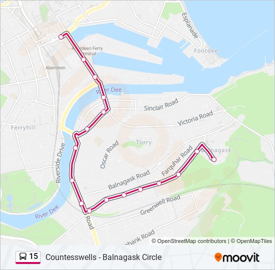 15 Route: Schedules, Stops & Maps - Aberdeen (Updated)