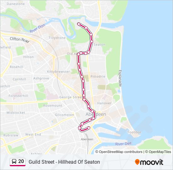 20 Route: Schedules, Stops & Maps - Old Aberdeen (Updated)