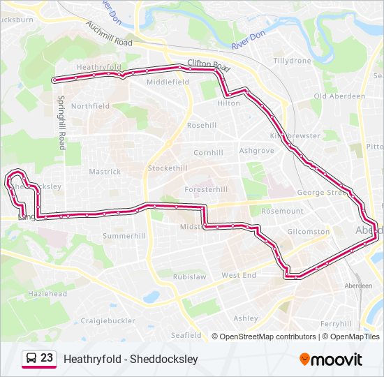 23 Route: Schedules, Stops & Maps - Sheddocksley (Updated)