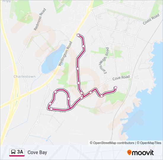 3A Route: Schedules, Stops & Maps - Cove Bay (Updated)
