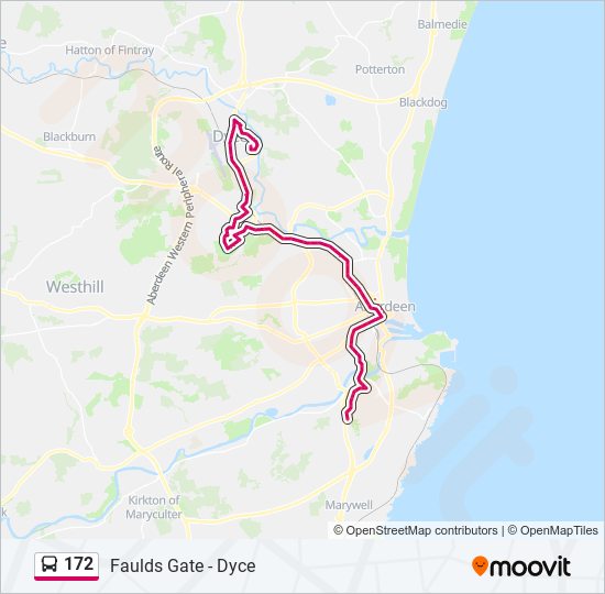 172 Route: Schedules, Stops & Maps - Dyce (Updated)