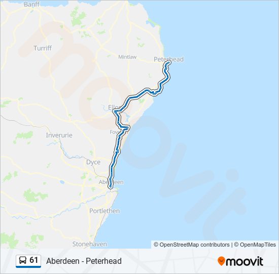 61 Route: Schedules, Stops & Maps - Peterhead (Updated)