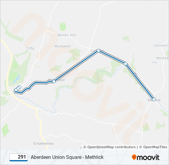 291 Route: Schedules, Stops & Maps - Fyvie (Updated)