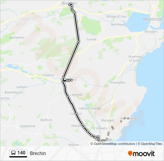140 Route: Schedules, Stops & Maps - Brechin (Updated)