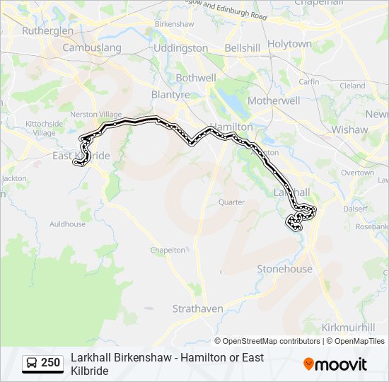 250 Route: Schedules, Stops & Maps - Birkenshaw (Updated)