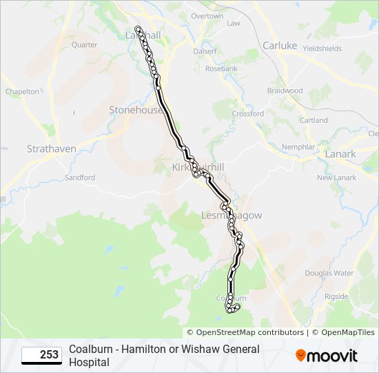 253 Route: Schedules, Stops & Maps - Hareleeshill (Updated)