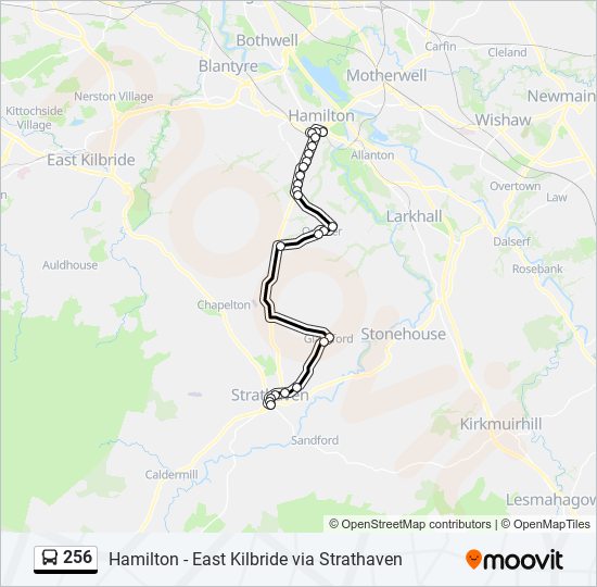 256 Route: Schedules, Stops & Maps - Strathaven (Updated)